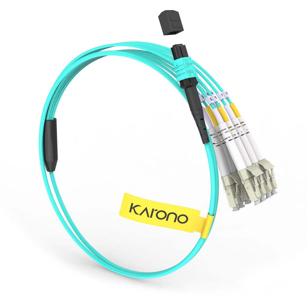 8 Fiber MTP/MPO Fanout Fiber Optic Patch Cables | MPOfibers.com