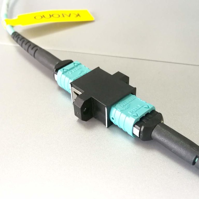 MTP/MPO Fiber Optic Adapter Standard Footprint Reduced Flange Coupler Connector – Black – MTP ...